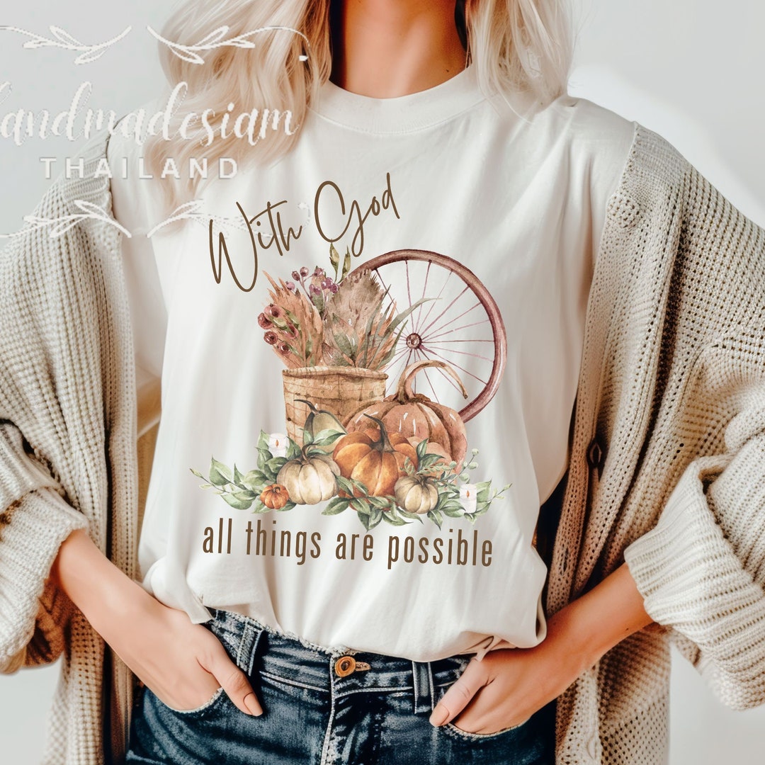 Vintage Pumpkin God Thanksgiving PNG SVG: Christian Family Cutfile ...