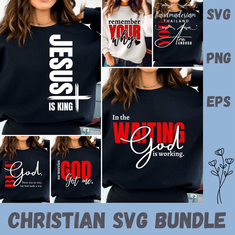 Christianity PNG SVG Bundle: Faith-based Designs , Easter Shirt Design ...