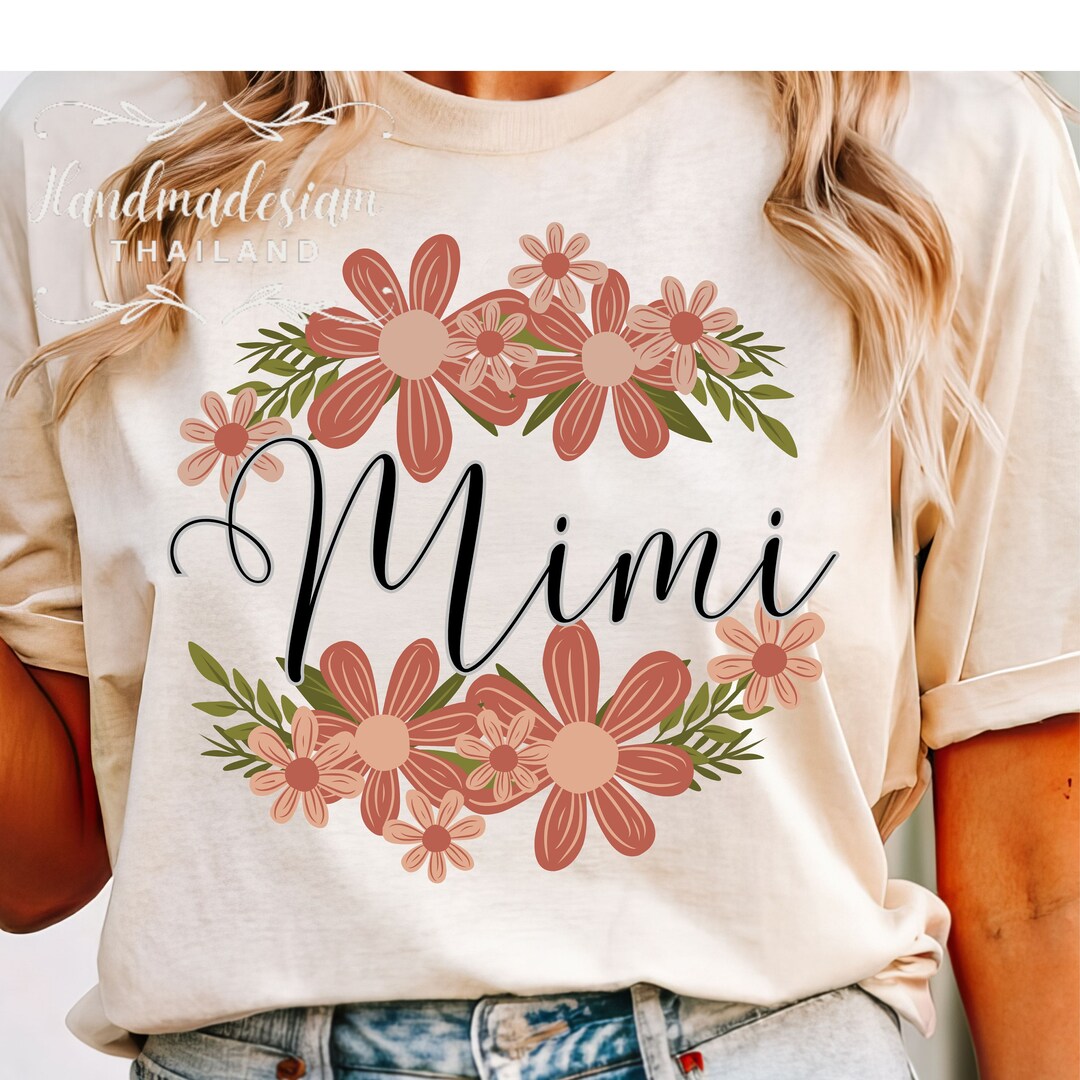 Floral Nana Grandma Bundle Png, Nana Flower Glitter Png, Mamaw Floral ...