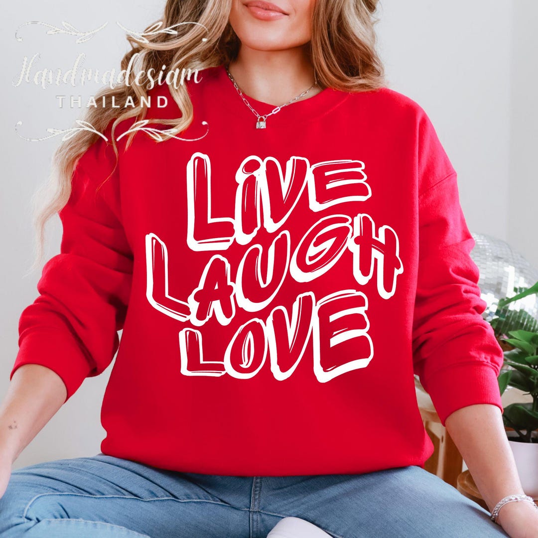 Live Laugh Love SVG PNG: Positive Mental Health Design (digital ...