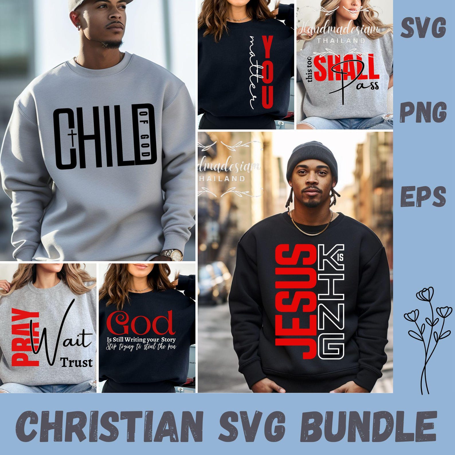 Christian SVG Bundle: Faith-based Designs , Easter Shirt Design - Etsy