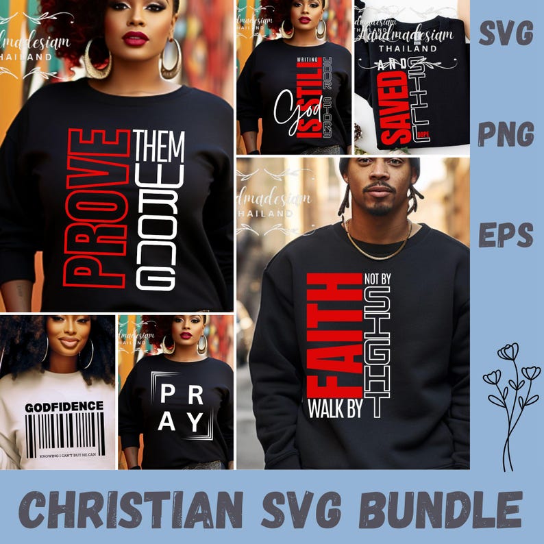 Christianity PNG SVG Bundle: Faith-based Designs , Easter Shirt Design ...