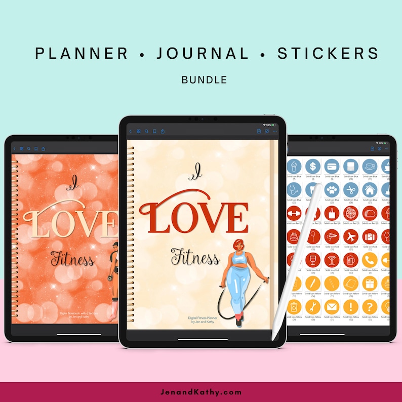 I Love Fitness Digital Planner - for Goodnotes, Notability and Other ...