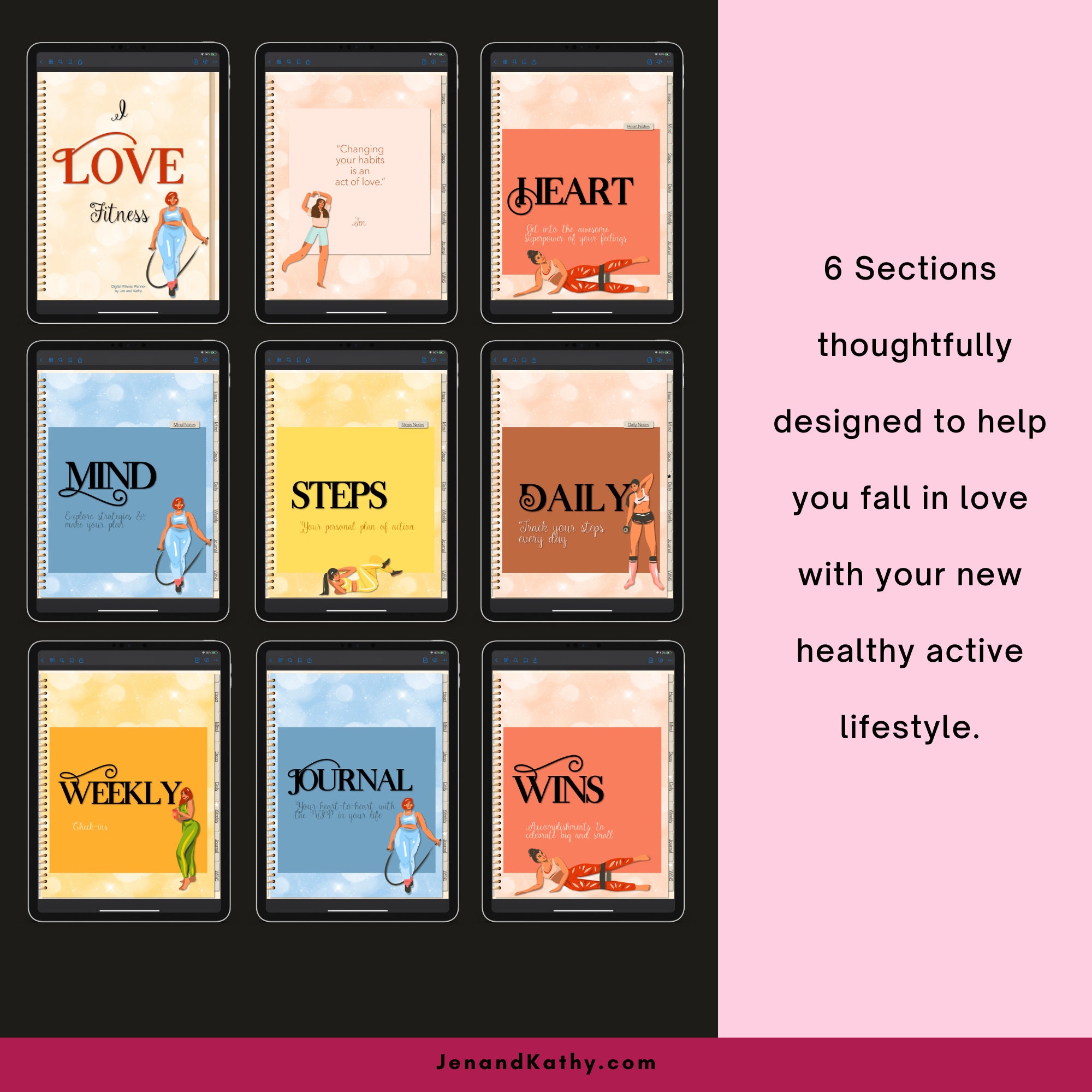 I Love Fitness Digital Planner - for Goodnotes, Notability and Other ...