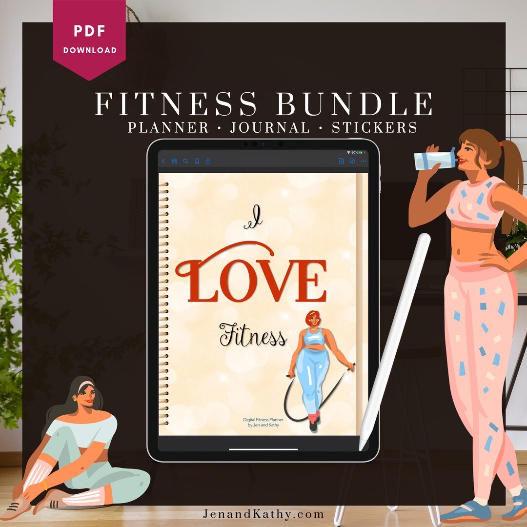 I Love Fitness Digital Planner for Goodnotes, Notability and Other ...