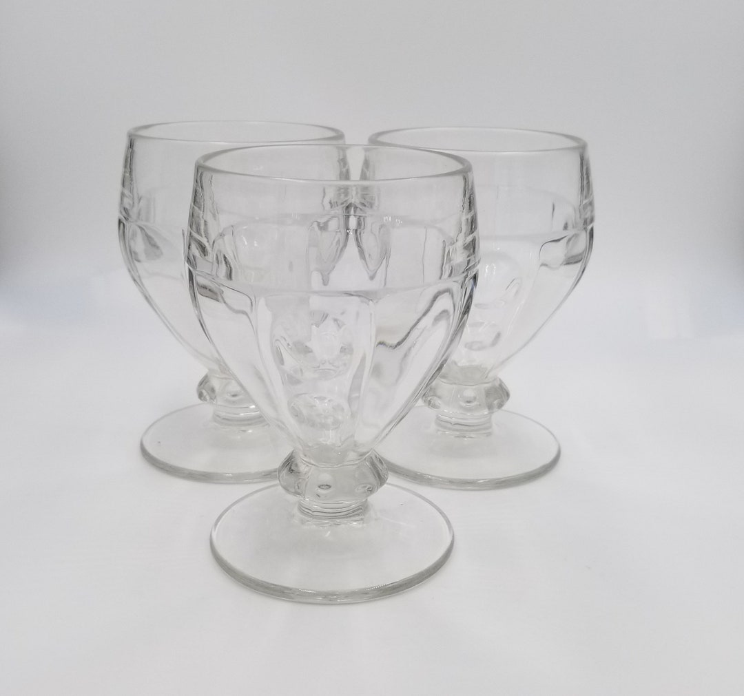Vintage Heisey "old Sandwich" Footed Water Goblets, Set of 3 - Etsy