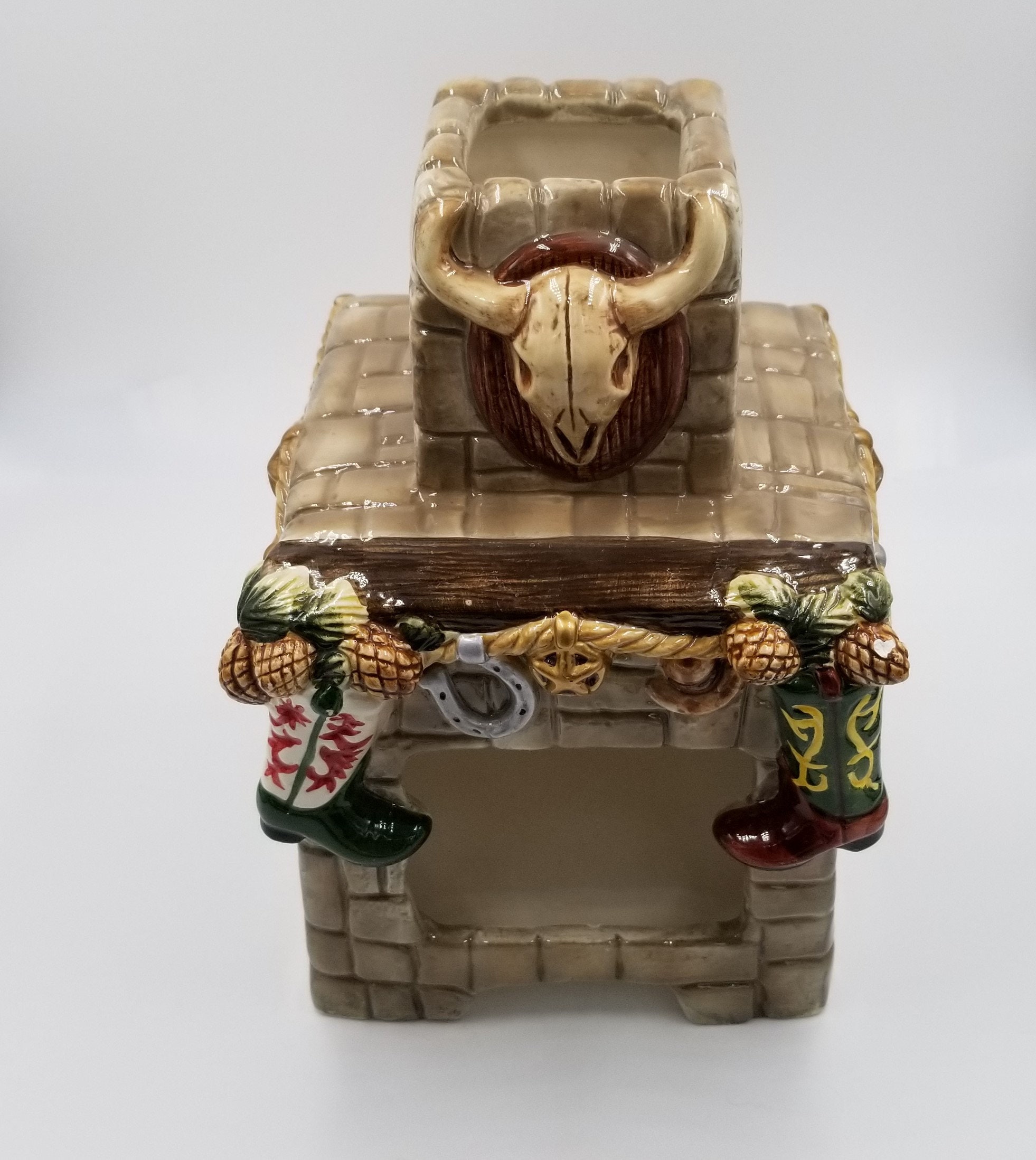 2002 Figi Western Chimney Ceramic Decoration Cowboy Boots as - Etsy