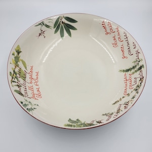 Vintage World Market Pasta Serving Bowl, Favorite Handwritten Pastas ...