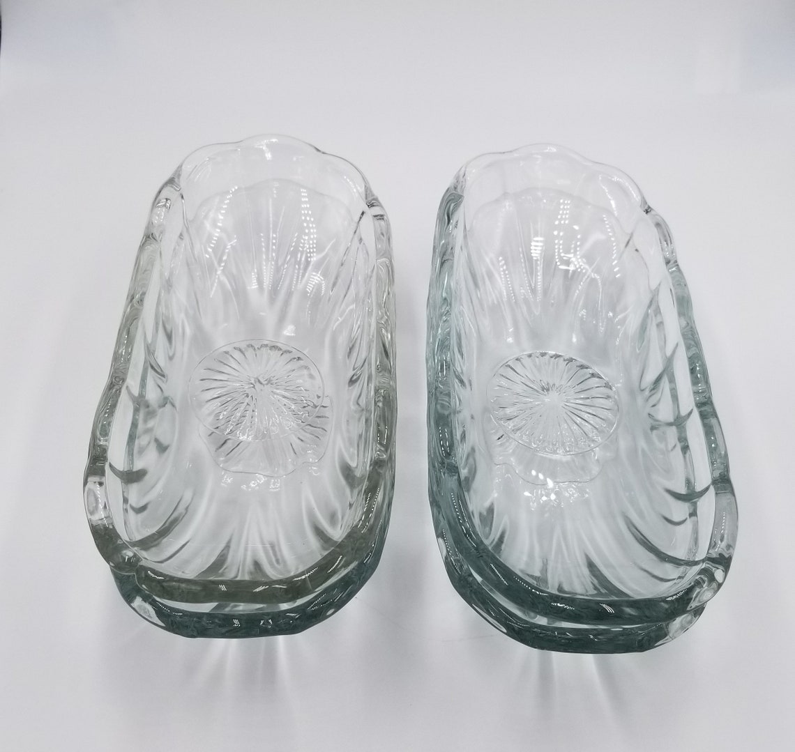 Vintage Anchor Hocking Banana Split Glass Dish Clear Ice - Etsy