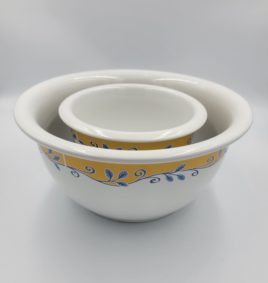 Vintage Corelle Coordinates Nesting Mixing Bowls, Casa Flora Pattern ...