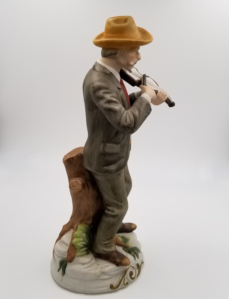 Price Imports Man Playing Fiddle on Stump Figurine Made in - Etsy