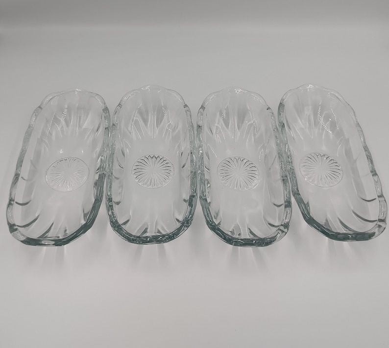Vintage Anchor Hocking Banana Split Glass Dish Clear Ice - Etsy