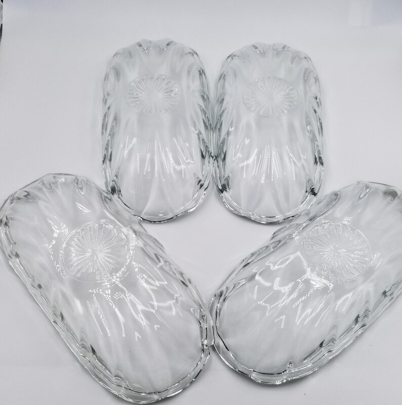 Vintage Anchor Hocking Banana Split Glass Dish Clear Ice - Etsy