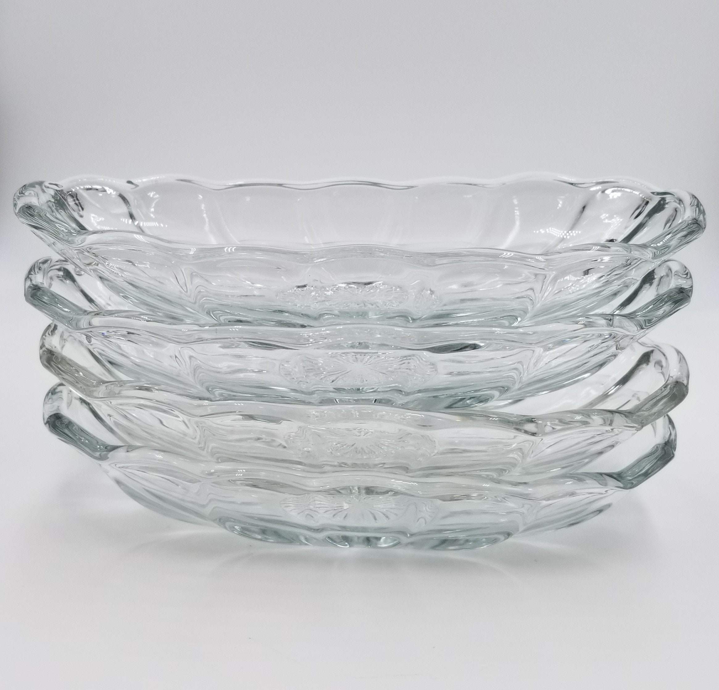 Vintage Anchor Hocking Banana Split Glass Dish Clear Ice - Etsy