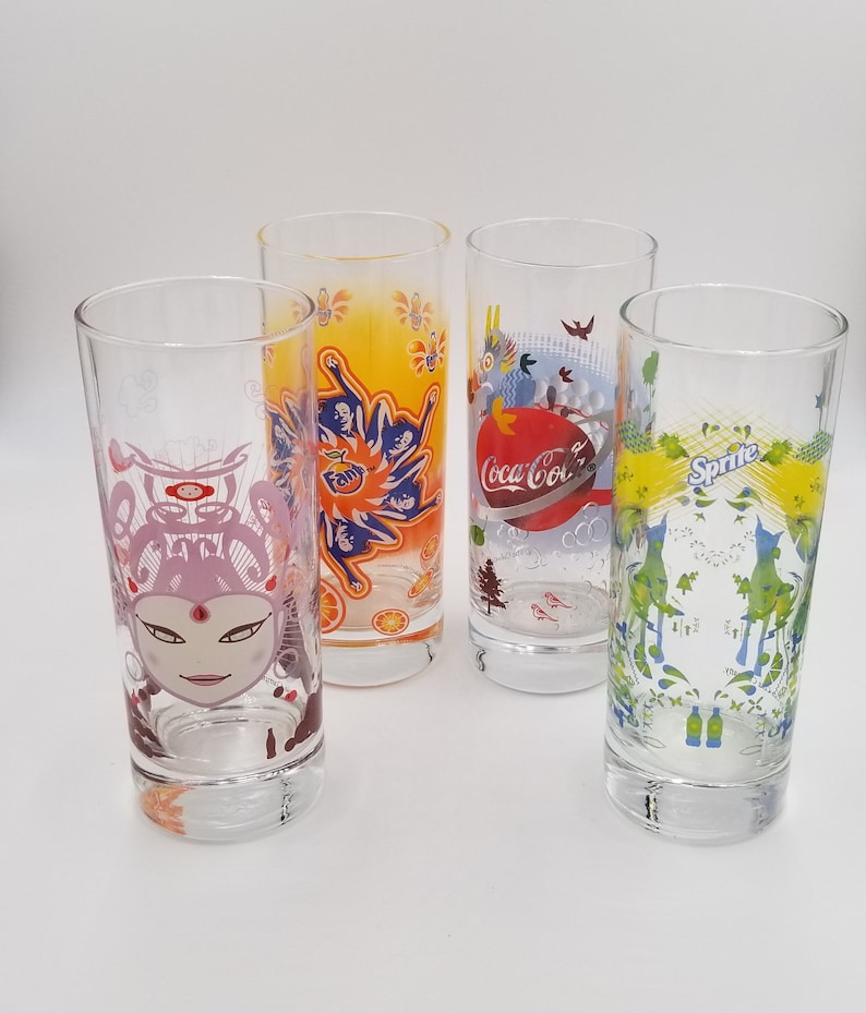 Collectible Coca-cola Highball Glasses the Coke Side of - Etsy