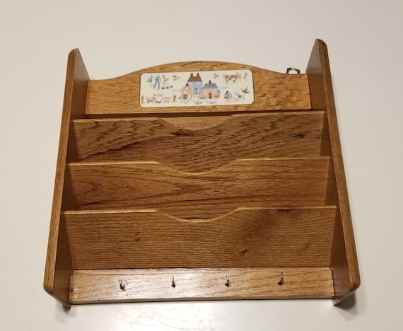Figurines & Knick Knacks Art & Collectibles Vintage Wooden Letter Rack ...