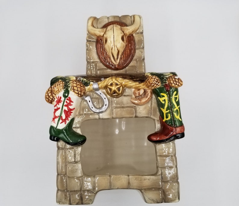 2002 Figi Western Chimney Ceramic Decoration Cowboy Boots as - Etsy