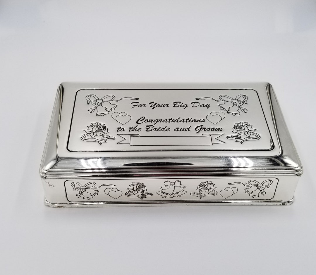 Engravable, Wedding Silver Keepsake Box - Etsy