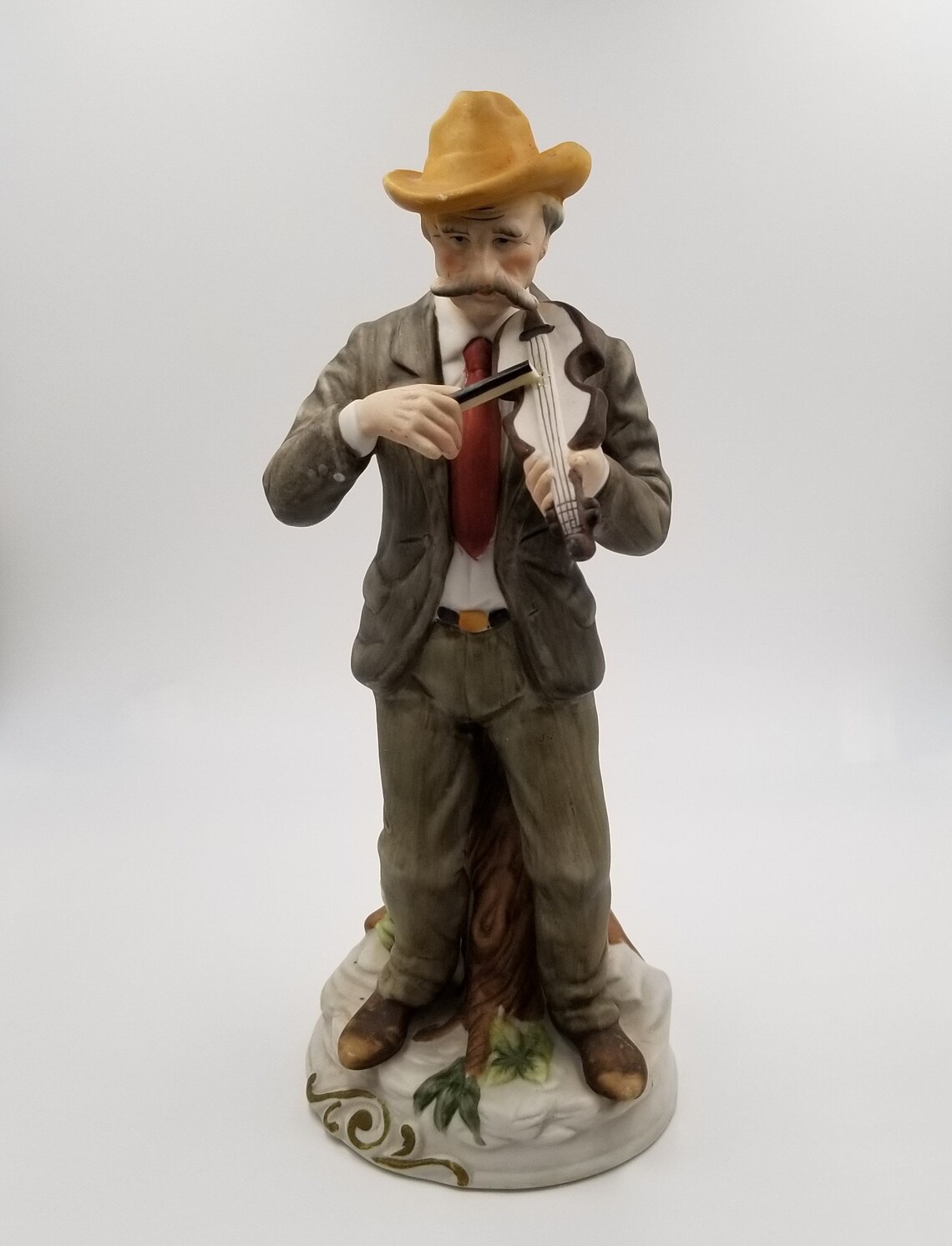 Price Imports Man Playing Fiddle on Stump Figurine Made in - Etsy
