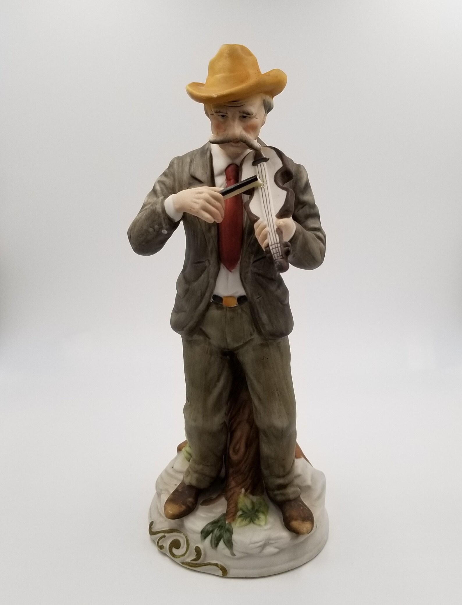 Price Imports Man Playing Fiddle on Stump Figurine Made in - Etsy