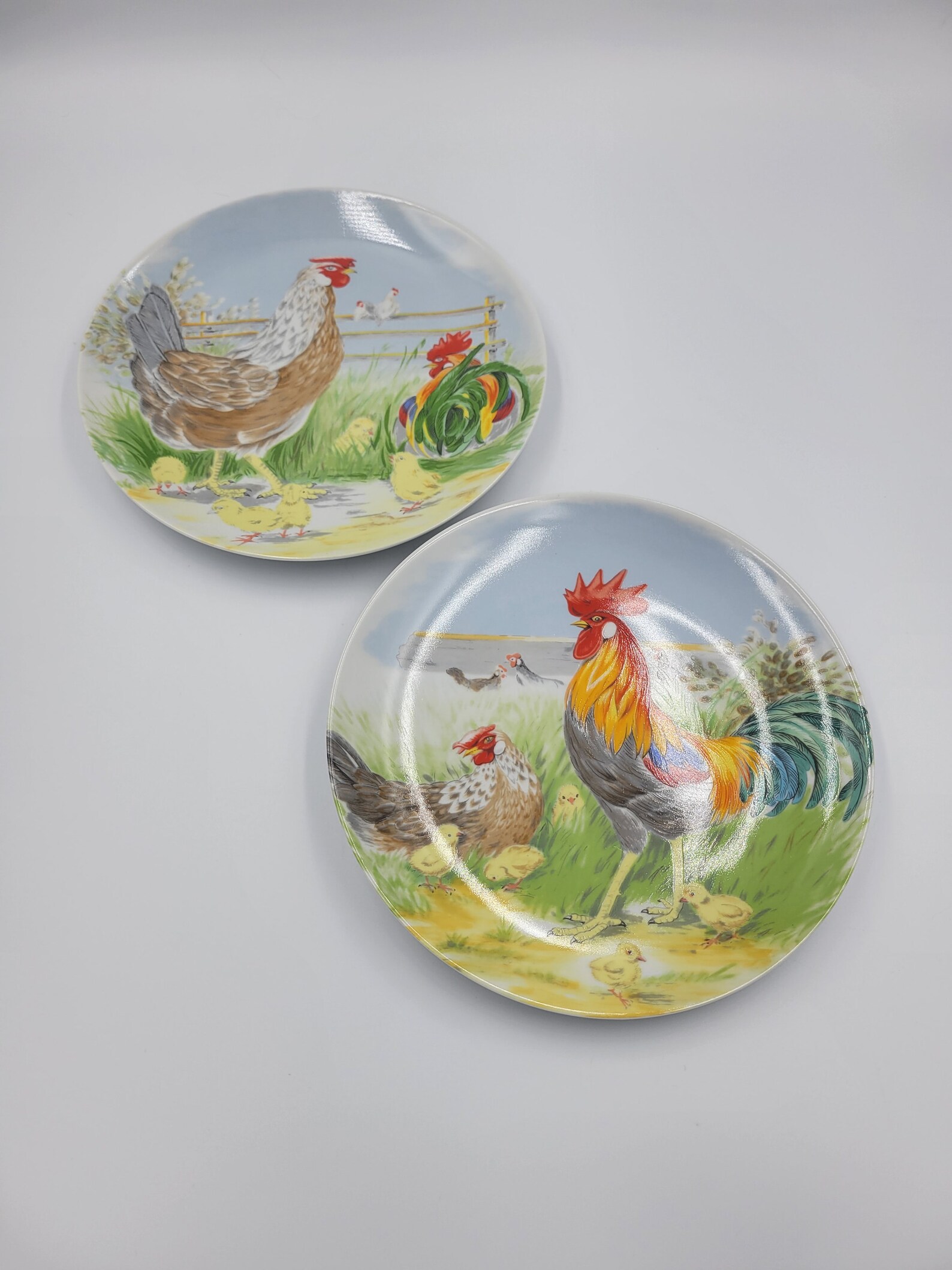 Artmark Chicago Limited Rooster and Hen Decorative Plates - Etsy