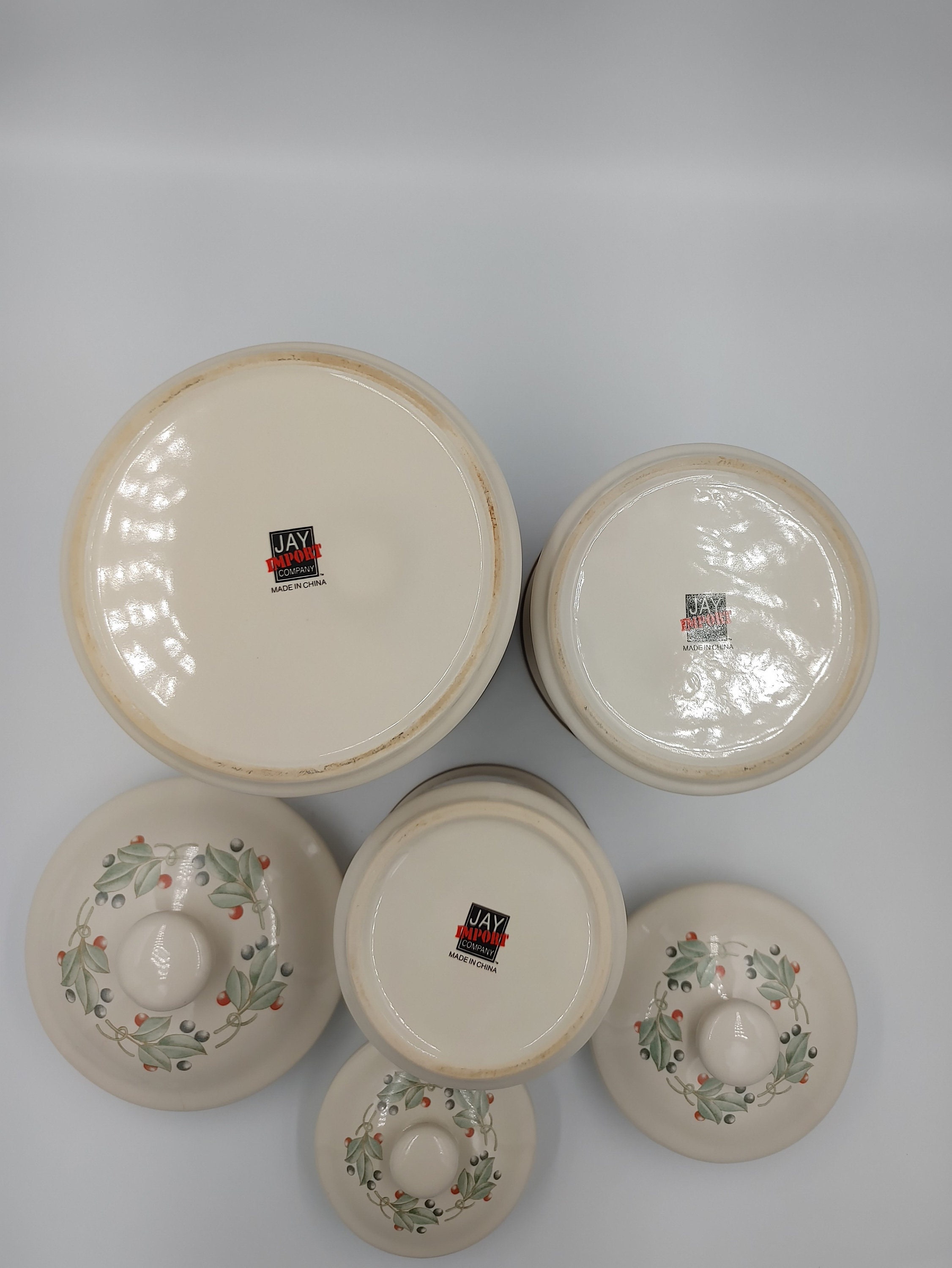 Vintage Corelle Abundance Fruit Canister Set by Jay Imports, Set of 4 ...
