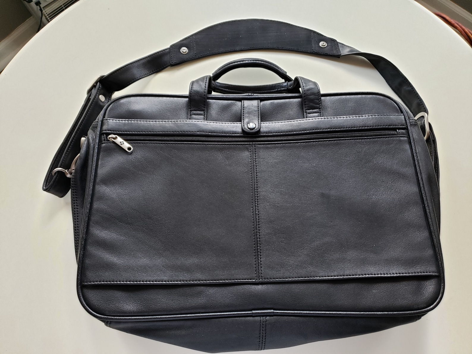 Vintage Samsonite Black Leather Computer Bag | Etsy