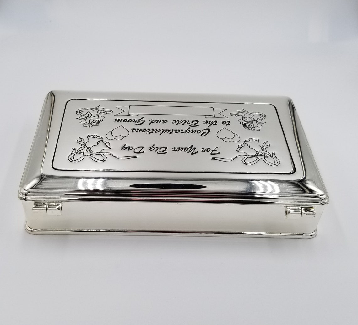 Engravable, Wedding Silver Keepsake Box - Etsy