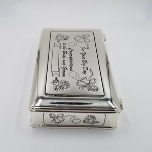 Engravable, Wedding Silver Keepsake Box - Etsy