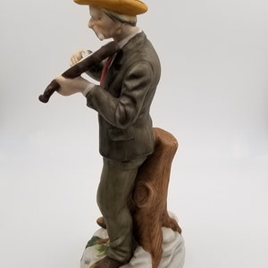 Price Imports Man Playing Fiddle on Stump Figurine Made in - Etsy