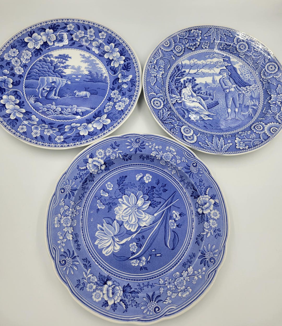 Spode the Blue Room Collection Dinner Plates, Wall Display Plates, 3 ...