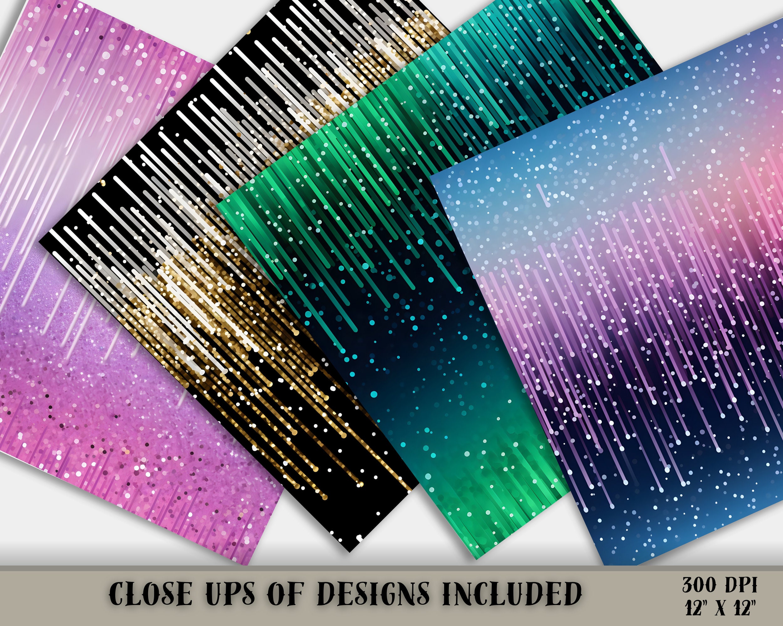 Christmas Glitter Digital Paper- Seamless- Sparkle Backgrounds, Blue ...