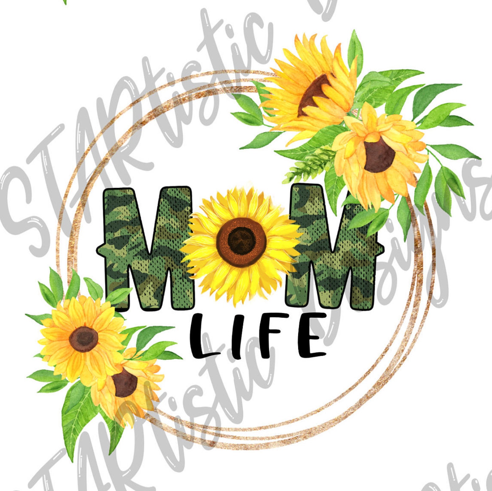 Sunflower Mom Life Mom Sunflower Army Mom Autism - Etsy