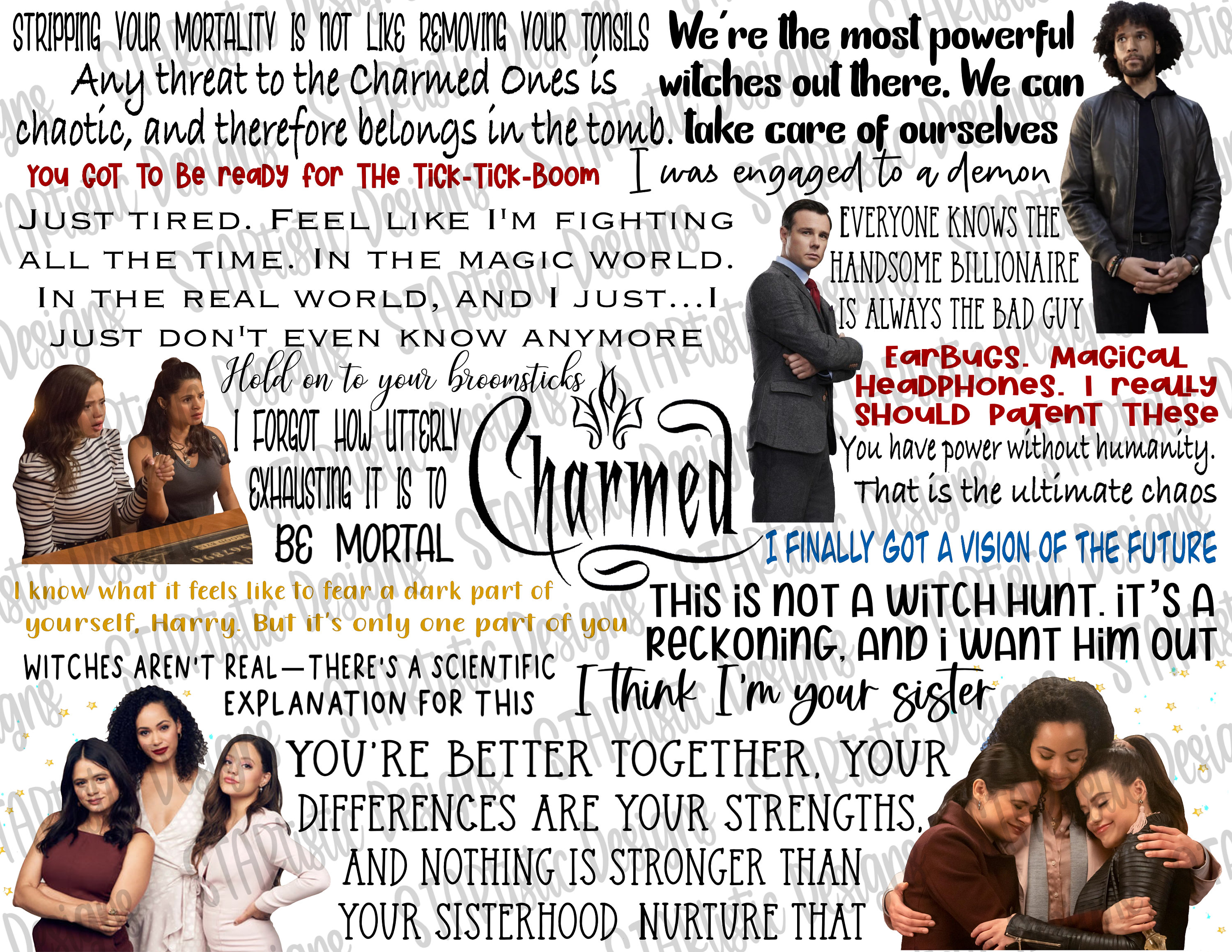 Charmed 2018 PNG Power of Three Witches Demons Fan Page - Etsy