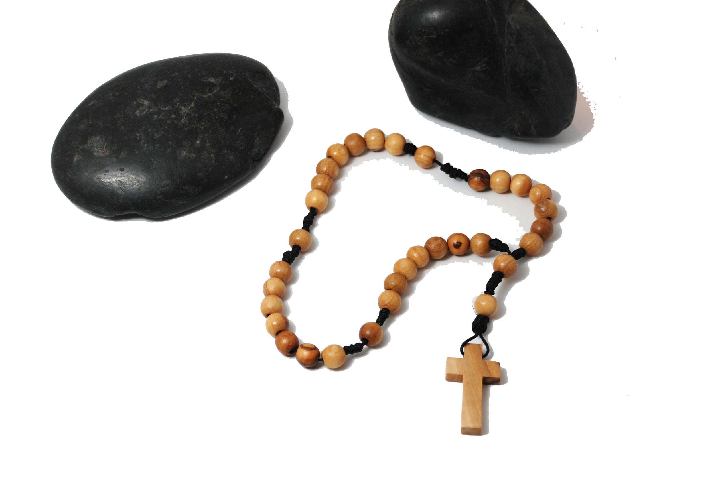 Olive Wood Beaded Rosary From Jerusalem the Holy Land - Etsy