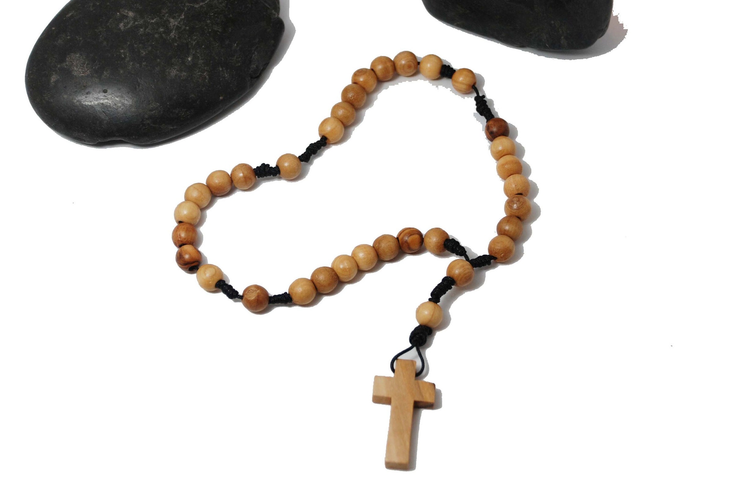 Olive Wood Beaded Rosary From Jerusalem the Holy Land - Etsy