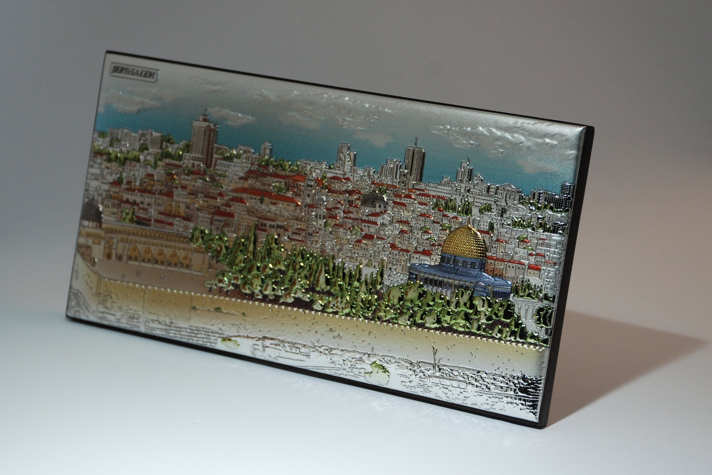 Masjid Al Aqsa Mosque Jerusalem Silver Plated Colorful Piece of Islamic ...