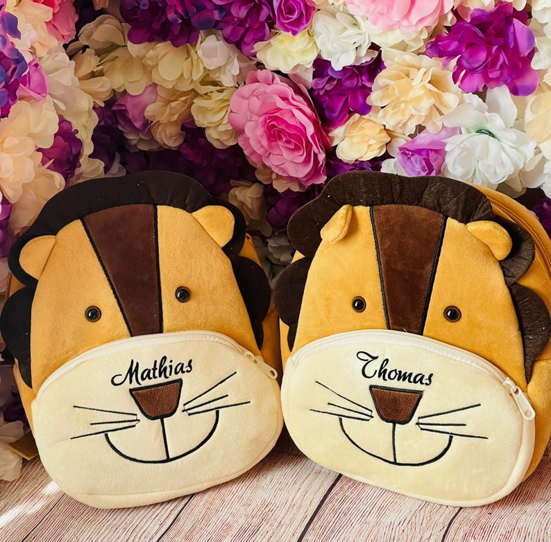 Personalised Toddlers Backpack Rucsack Kids Bag Nursery Animals Zoo Day ...