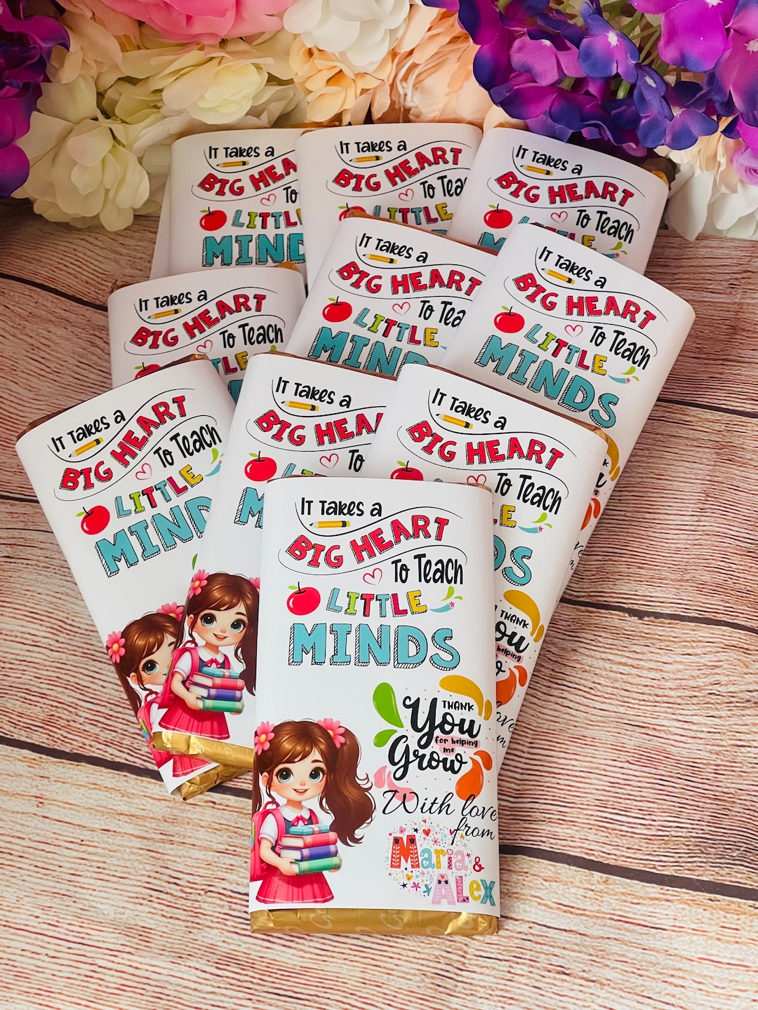 Thank You Teacher Custom Chocolate Bar Gift for End of School Year With ...