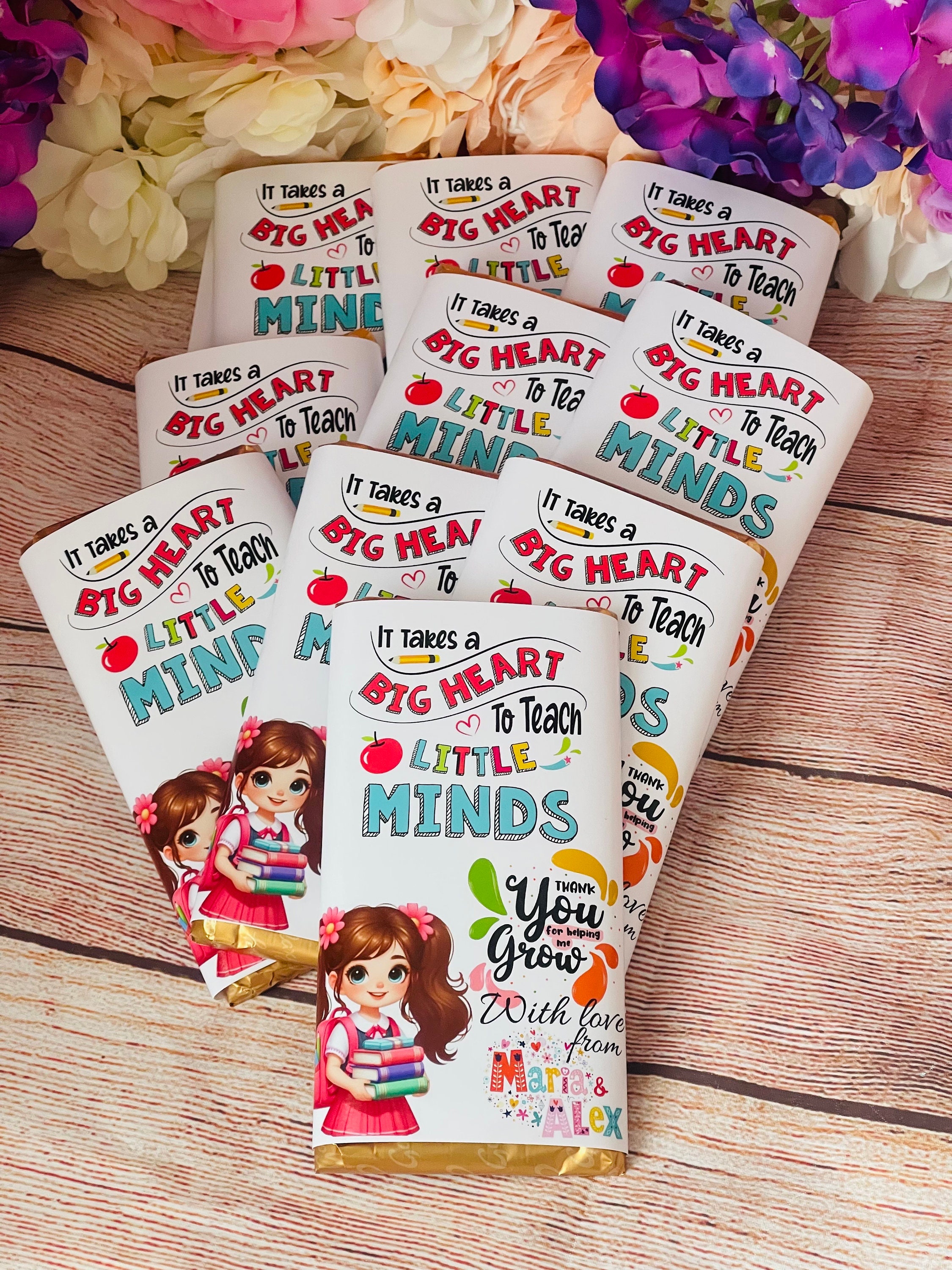 Thank You Teacher Custom Chocolate Bar Gift for End of School Year With ...