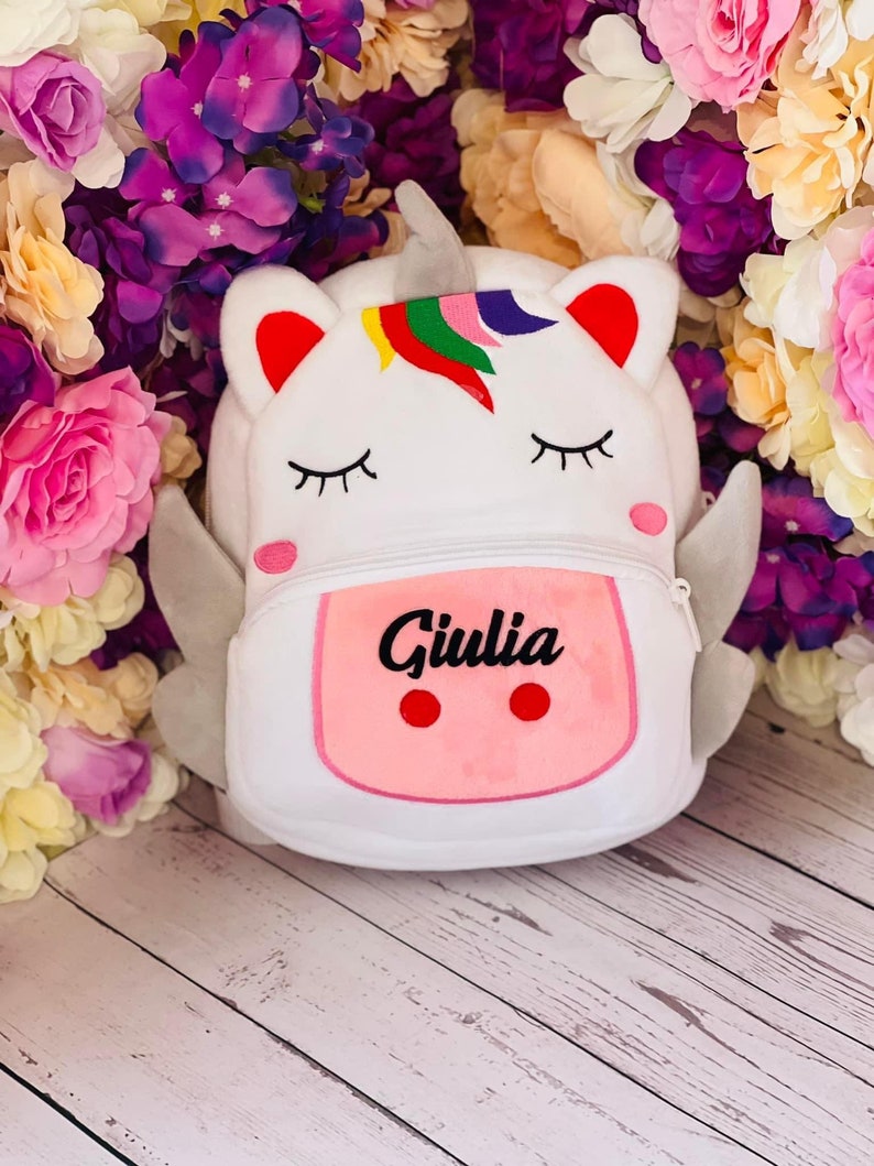 Personalised Toddlers Backpack Rucsack Kids Bag Nursery Animals Zoo Day ...