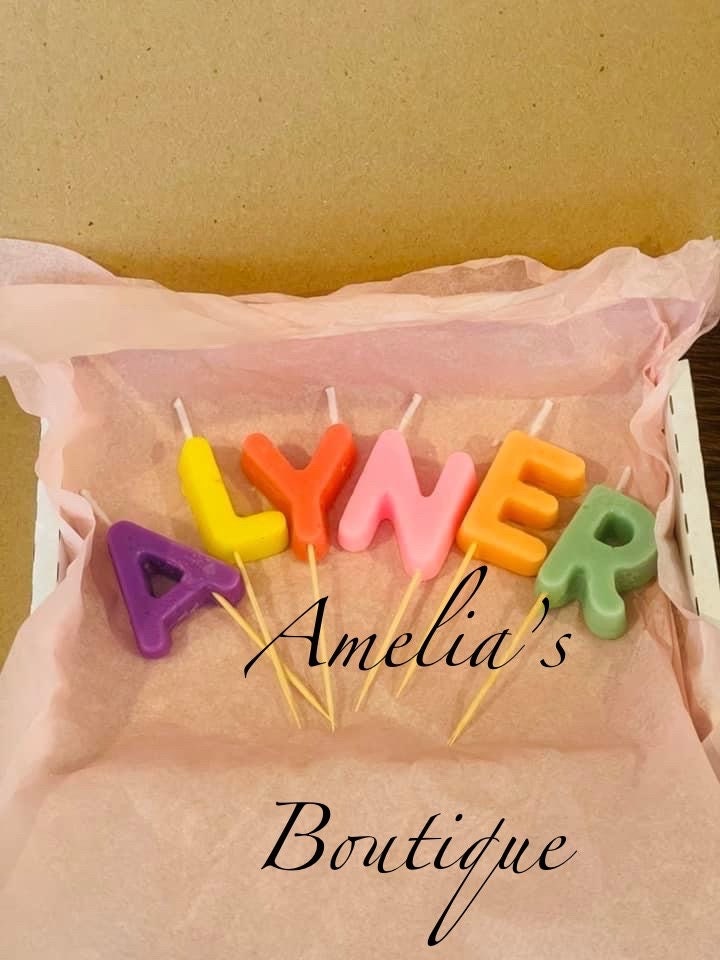 Candle Name Birthday Letters , Party. - Etsy