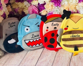 Personalised Toddlers Backpack Rucsack Kids Bag Nursery Animals Zoo Day ...