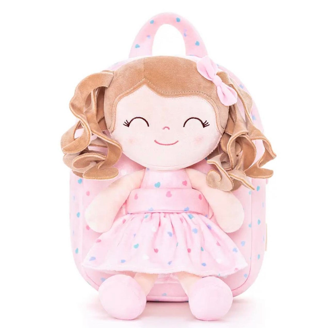 Personalised Curly Hearts Dolls Plush Backpack - Etsy