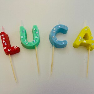 Candle Name Birthday Letters , Party. - Etsy