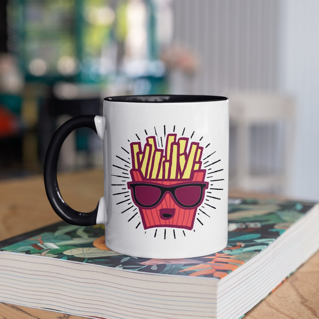 French Fries Sunglasses Mug, Funny Fry Mug, Funny French Fries Coffee ...