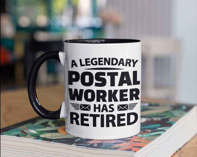 Legendary Postal Worker Retired Mug Funny Mailman Retirement - Etsy