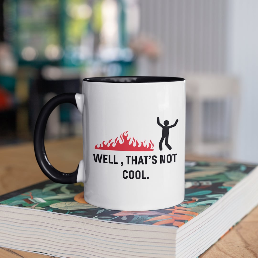 Sarcastic Meme Coffee Mug, Stick Figure Fire Travel Mug, Tumbler, Water ...