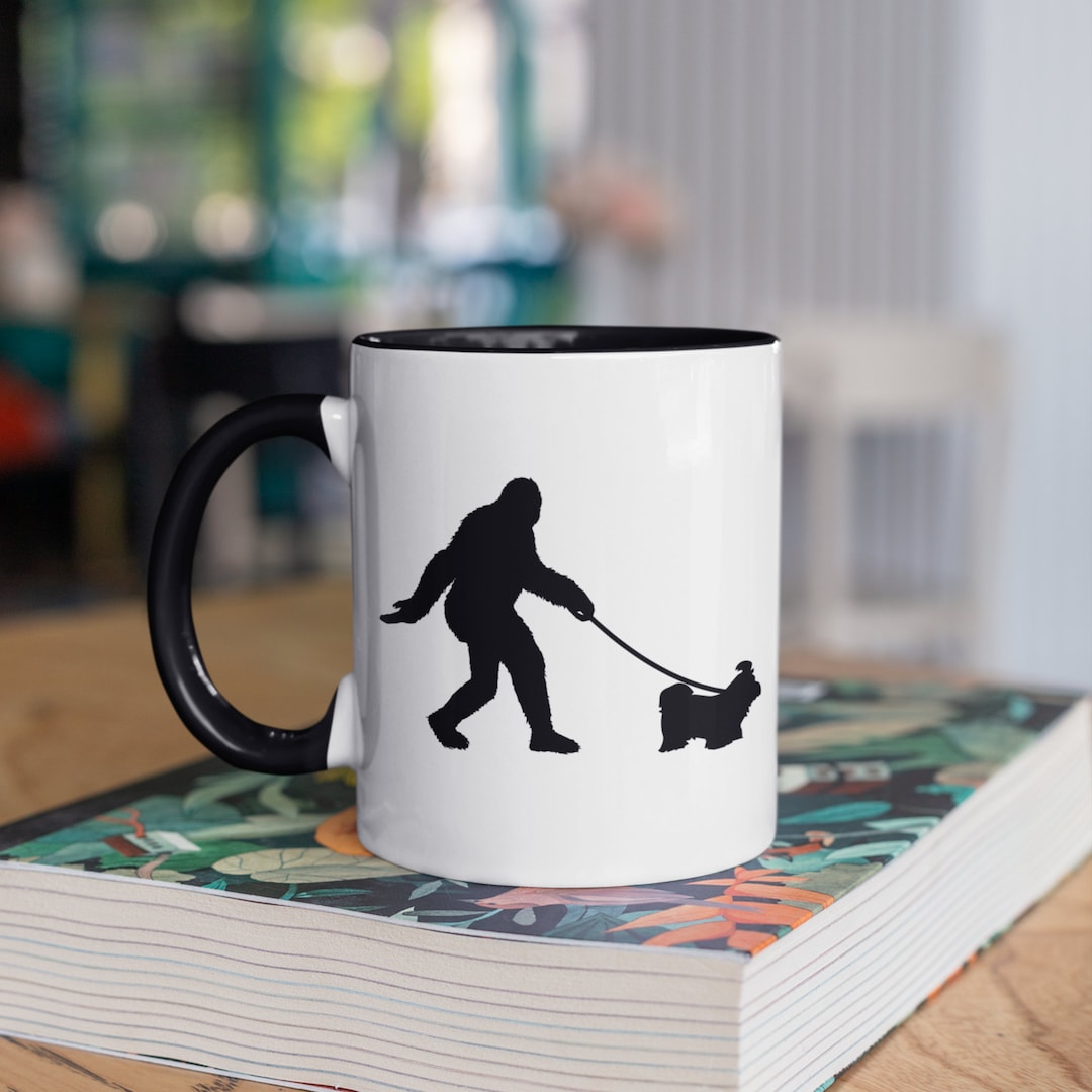 Bigfoot Shih Tzu Mug, Sasquatch Shih Tzu Coffee Mugs, Tumbler, Travel ...