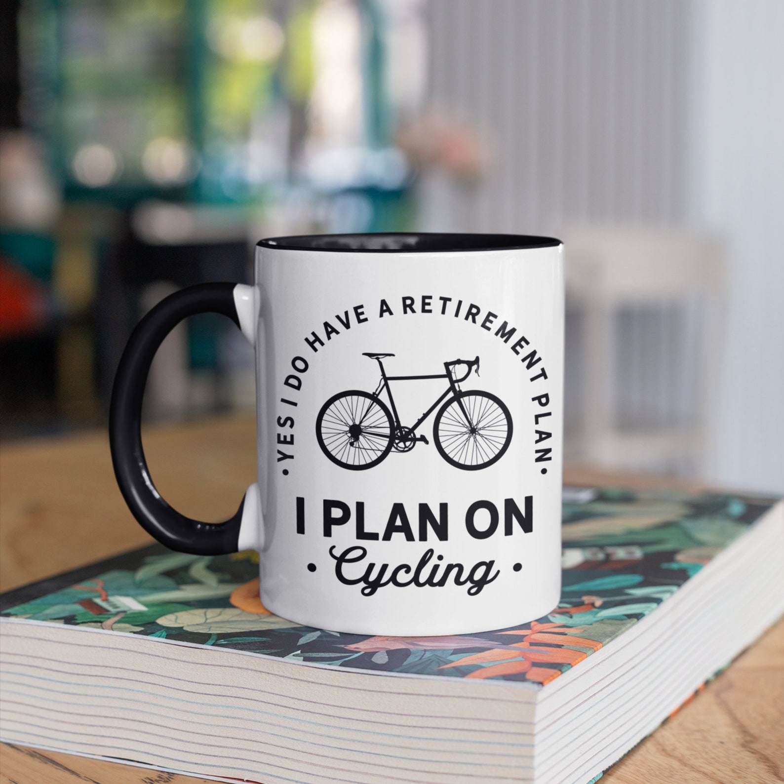 Cycling Retirement Plan Mug, Funny Cycling Retired Cyclist Coffee Mugs ...